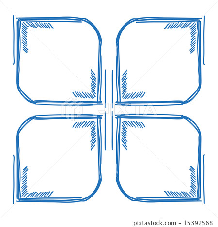 4 Round Rectangles Oldschool Template - Stock Illustration [15392568 ...