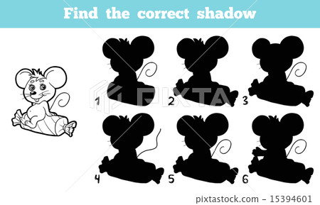Find the correct shadow (mouse) - Stock Illustration [15394601] - PIXTA