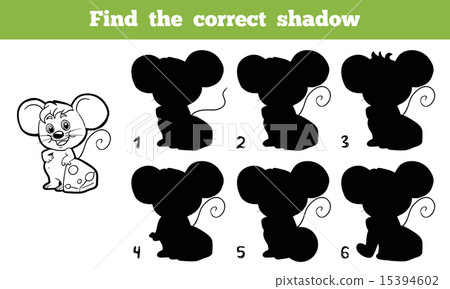 Find the correct shadow (mouse) - Stock Illustration [15394602] - PIXTA