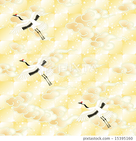 Tsuru Japanese style pattern - Stock Illustration [15395160] - PIXTA