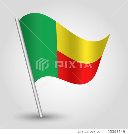 vector waving simple triangle african flag - Stock Illustration ...