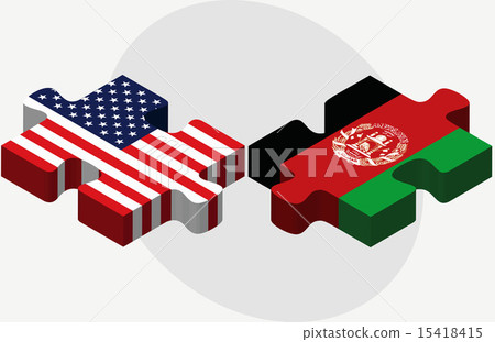 USA and Afghanistan Flags in puzzle - Stock Illustration [15418415] - PIXTA