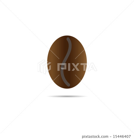 Coffee bean isolated on white background. - Stock Illustration ...