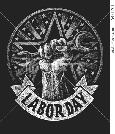 Labor day poster on the chalkboard - Stock Illustration [15451701] - PIXTA