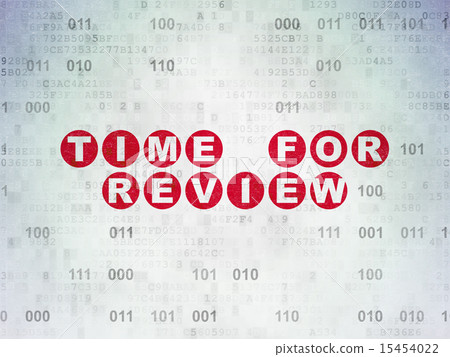 Time concept: Time for Review on Digital Paper... - Stock Illustration ...
