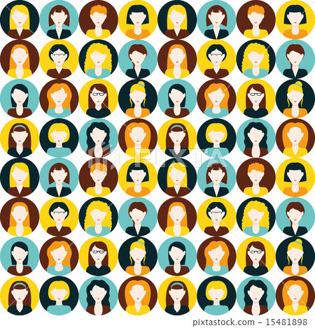 women seamless pattern - Stock Illustration [15481898] - PIXTA