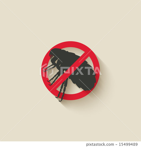 flea warning sign - Stock Illustration [15499489] - PIXTA