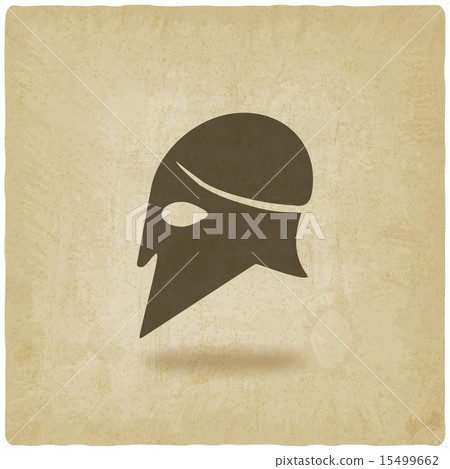 helmet icon old background - Stock Illustration [15499662] - PIXTA