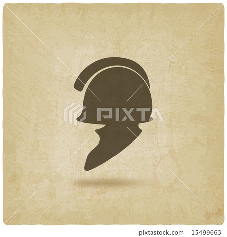 helmet icon old background - Stock Illustration [15499663] - PIXTA