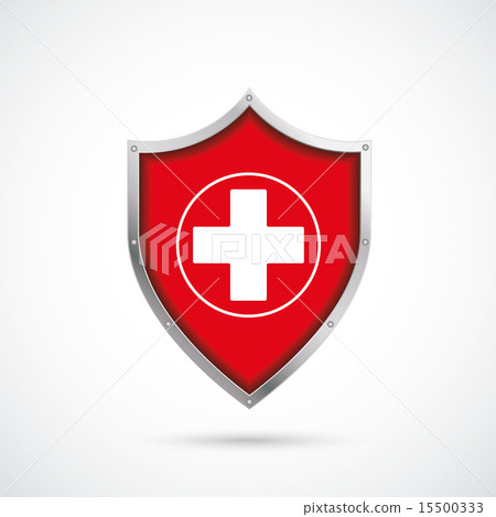 Protection Shield Cross - Stock Illustration [15500333] - PIXTA