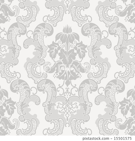 Floral damask pattern - Stock Illustration [15501575] - PIXTA