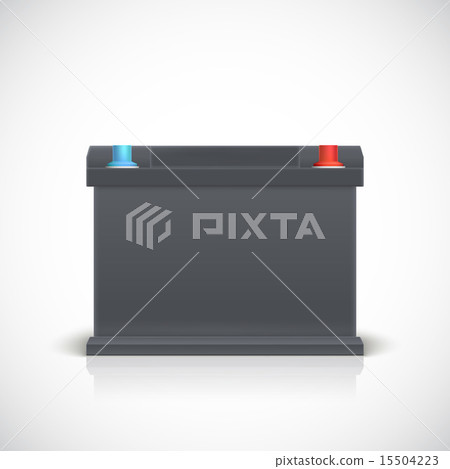 Car battery, front view. - Stock Illustration [15504223] - PIXTA