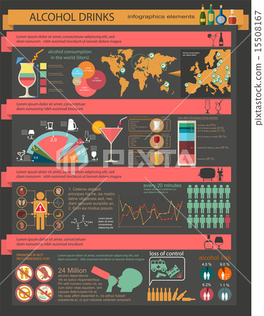 Alcohol drinks infographic - Stock Illustration [15508167] - PIXTA