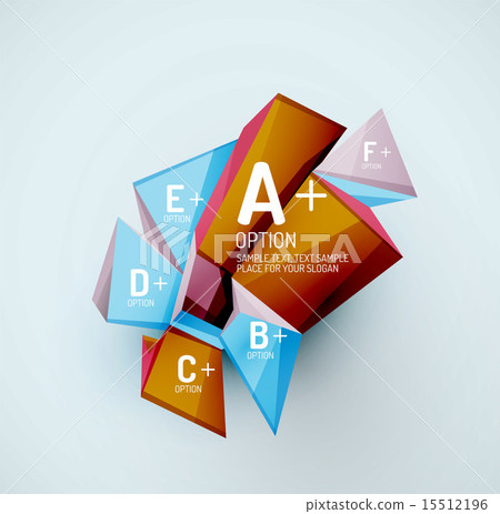Geometric shapes with sample text. Abstract... - Stock Illustration ...