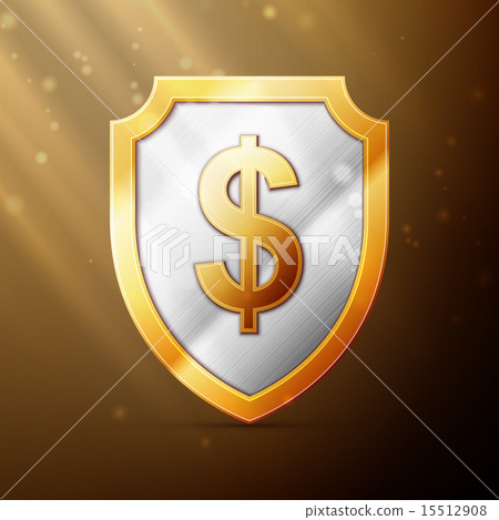shield with dollar sign - Stock Illustration [15512908] - PIXTA