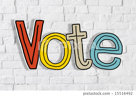 The Word Vote on a Brick Wall - Stock Illustration [15516492] - PIXTA
