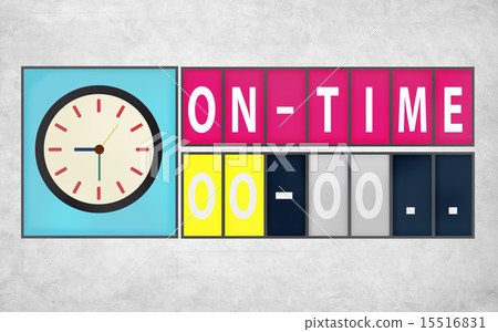 On Time Punctual Efficiency Organization... - Stock Illustration ...