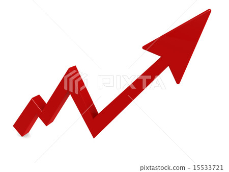 Red arrow graph up - Stock Illustration [15533721] - PIXTA
