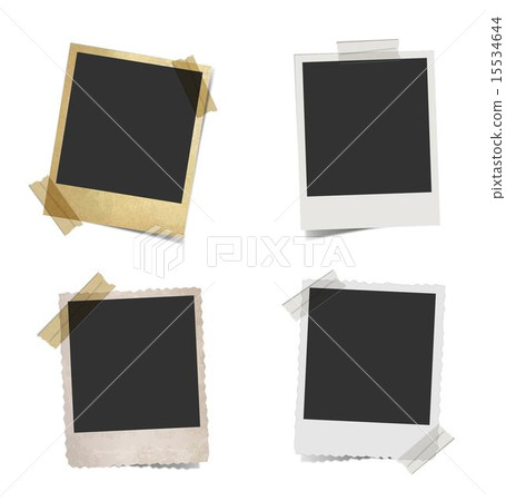 Old photo frame pasted with cellotape - Stock Illustration [15534644 ...