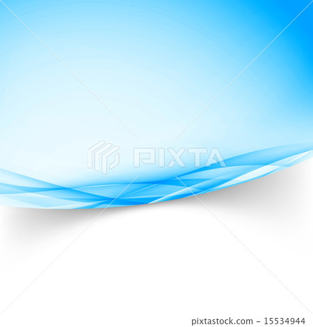 Blue abstract satin swoosh wave border layout - Stock Illustration ...
