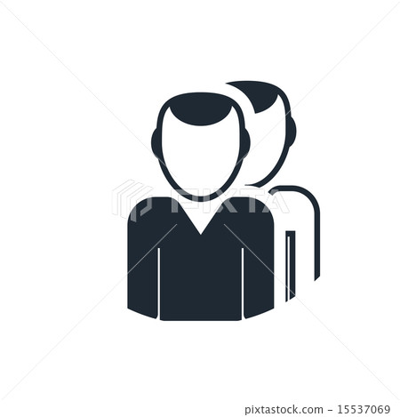 2 man icon - Stock Illustration [15537069] - PIXTA