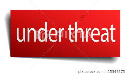 under threat red paper sign on white background - Stock Illustration ...