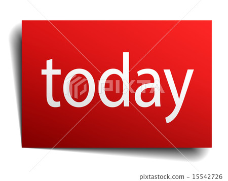 today red paper sign on white background - Stock Illustration [15542726 ...