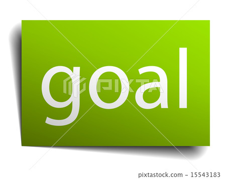 goal green paper sign isolated on white - Stock Illustration [15543183 ...