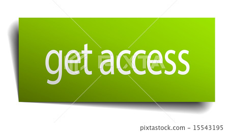 get access green paper sign isolated on white-插圖素材 [15543195] - PIXTA圖庫