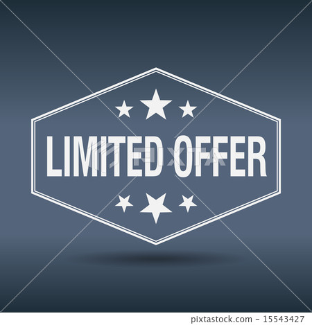 limited offer hexagonal vintage retro style label - Stock Illustration ...