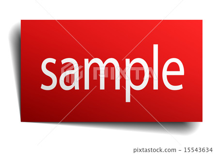 sample red paper sign on white background - Stock Illustration ...