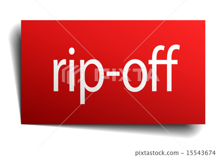 rip-off red paper sign isolated on white - Stock Illustration [15543674 ...