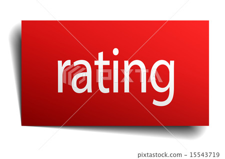 rating red paper sign on white background - Stock Illustration ...
