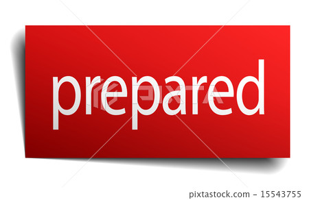 prepared red paper sign on white background - Stock Illustration ...
