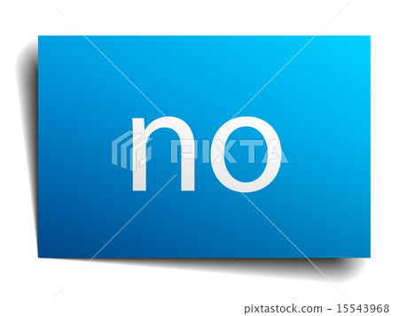 no blue paper sign on white background - Stock Illustration [15543968 ...