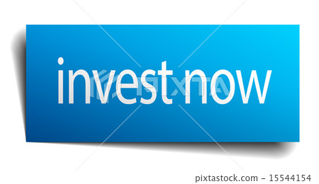 invest now blue paper sign on white background-插圖素材 [15544154] - PIXTA圖庫