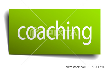 coaching green paper sign on white background - Stock Illustration ...
