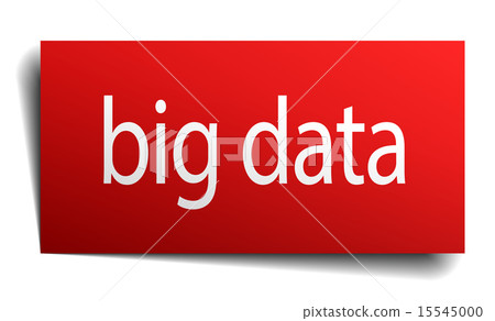 big data red paper sign isolated on white-插圖素材 [15545000] - PIXTA圖庫