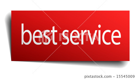 best service red paper sign isolated on white - Stock Illustration ...