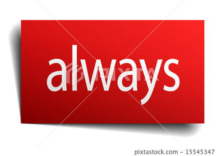 always red paper sign isolated on white - Stock Illustration [15545347 ...