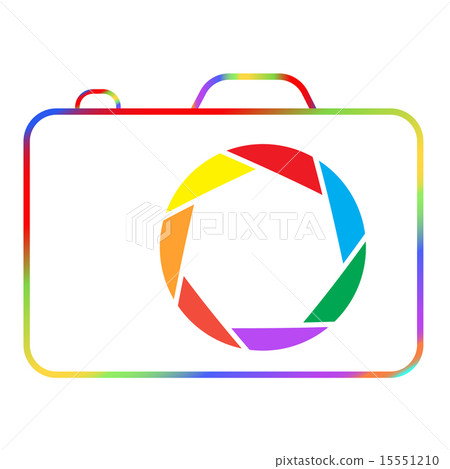 Abstract colorful camera on a white background. - Stock Illustration ...