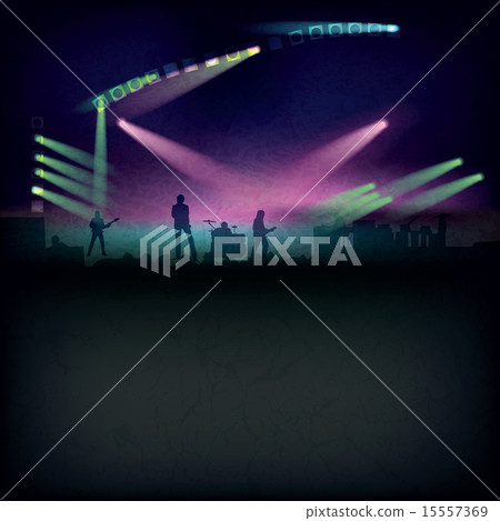 abstract background with music stage - Stock Illustration [15557369 ...