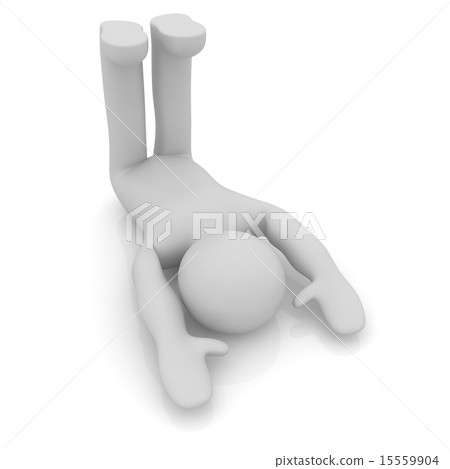 3d man isolated on white. Series - Stock Illustration [15559904] - PIXTA
