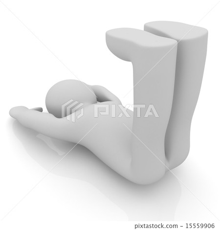 3d man isolated on white. Series - Stock Illustration [15559906] - PIXTA