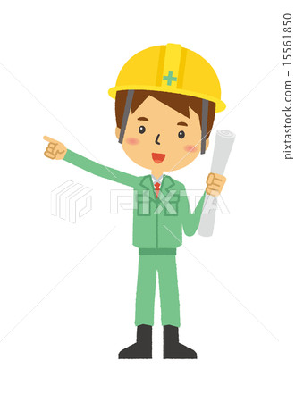 On-site supervision man [two heads/series] - Stock Illustration ...