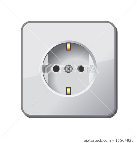 White Electric Outlet. Vector. - Stock Illustration [15564923] - PIXTA