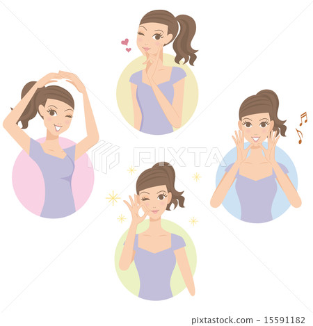 Female icon pose - Stock Illustration [15591182] - PIXTA