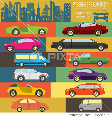 Passenger car, transportation infographics - Stock Illustration ...
