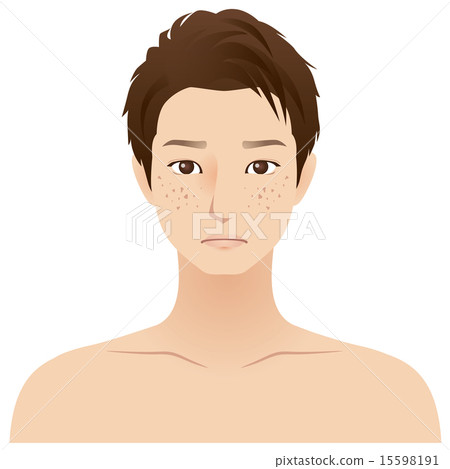 Male face spots freckles - Stock Illustration [15598191] - PIXTA