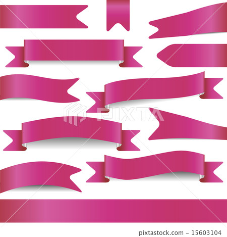 set of pink ribbons - Stock Illustration [15603104] - PIXTA